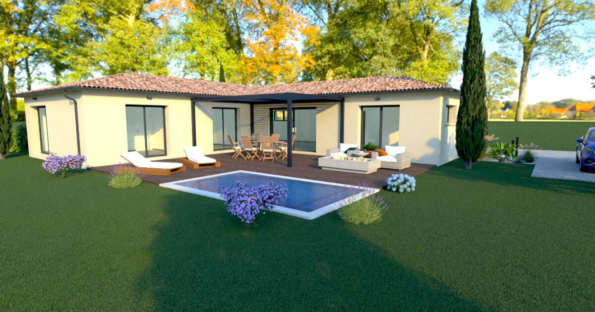 Projet de construction maison 140 m2 Terrain 2220 m2 Cavillargues